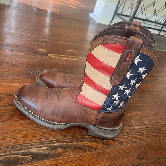 Durango | Shoes | Durango Saddlebrook Brownredwhiteblue Cowboy Western ...